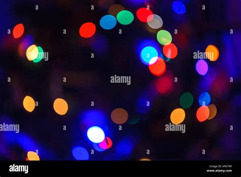 Christmas Abstract Blurred Background Multi Colored Lights Unfocused