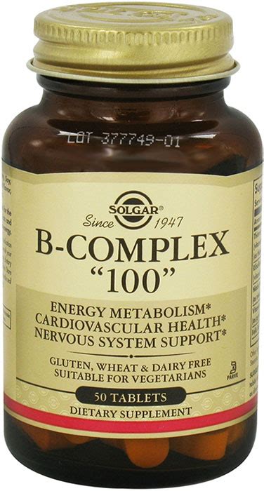 Solgar B Complex 100 50 Tablets