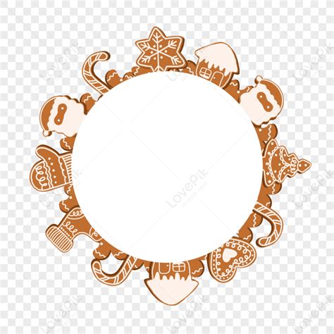 진저 브레드 남자 크리스마스 테두리 라운드 사탕 일러스트 양말 일러스트 크리스마스 트리 일러스트 Png 일러스트 무료 다운로드 Lovepik