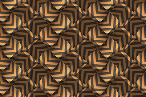 Premium Vector Seamless Geometric Pattern With Realistic Black 3d Cubes Template For