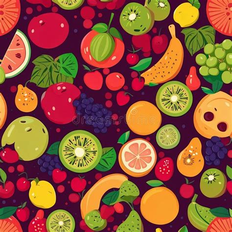 Unique Assorted Colorful Fruits Background Illustration Stock Illustrations 46 Unique Assorted