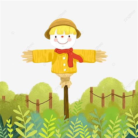 귀여운 일러스트 허수아비 만화 선 만화 노랑 노란 Png 일러스트 및 Psd 이미지 무료 다운로드 Pngtree