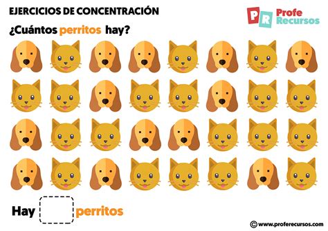 Ejercicios De Concentración Para Niños Fichas De Atención