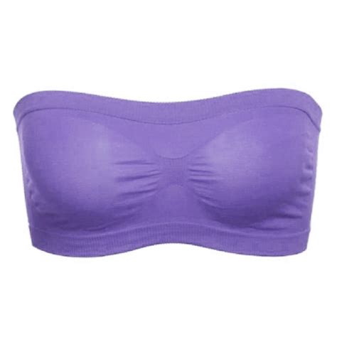 Supportive Bandeau Bra Womens Angel Seamless Underwire Wireless Padded