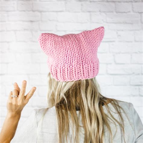 Womens March Pussyhat Project Pink Pussy Cat Ears Hat Wheatfield