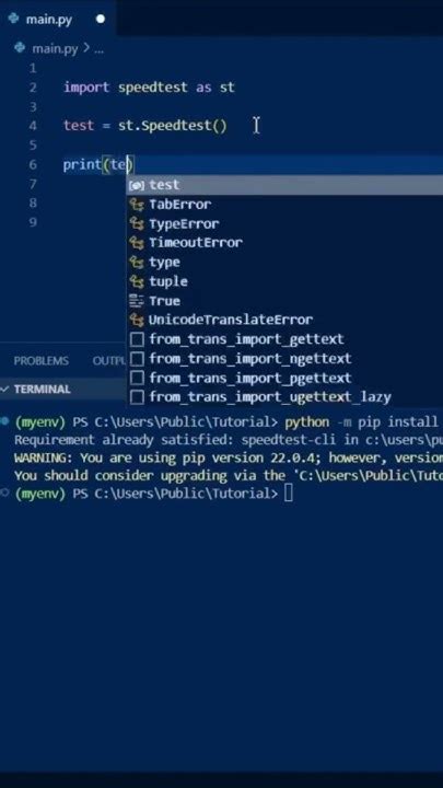 Python Tip Check Internet Speed In Python In 4 Line Codes Python Programming Shorts Fun