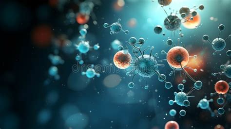 Germs Bacteria And Viruses Under A Microscope Biological Laboratory