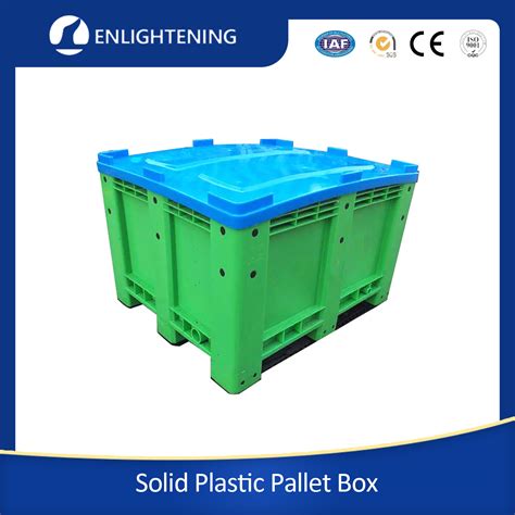 Heavy Duty Bulk Stackable Plastic Pallet Container Storage Box High Volume Crate For Industrial