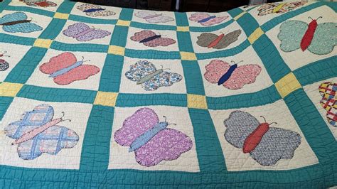 Charming Vintage Butterfly Quilt Etsy