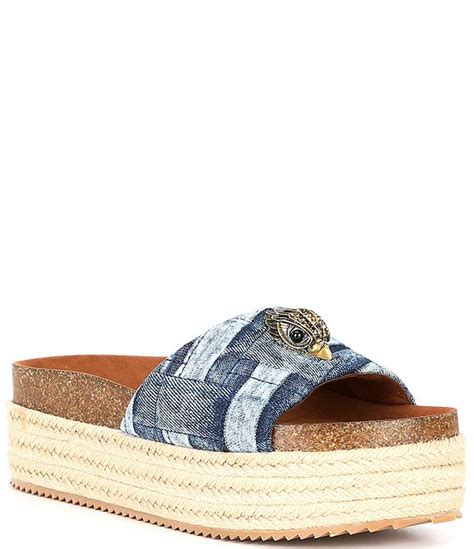 Kurt Geiger London Kensington Denim Platform Espadrille Sandals Dillards
