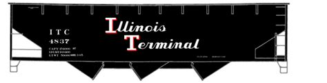 Illinois Terminal Offset Triple Hopper White And Red Decal Choose