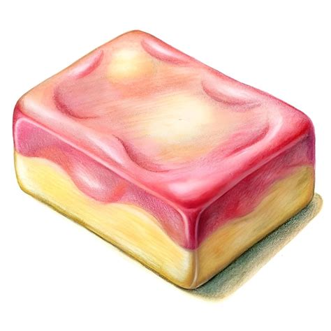 A Delicious Hand Drawn Illustration Of A Strawberry Topped Sponge Cake