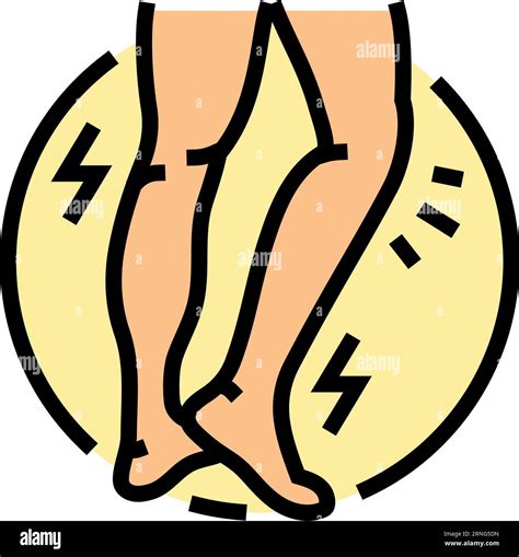 Difficulty Walking Balancing Disease Symptom Color Icon Vector