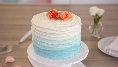 White Ombre Cake Ombre Rosette 4 Mini Cake Hollywoodbakedgoods