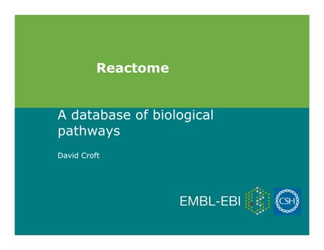 Pdf Reactome A Database Of Biological Pathways