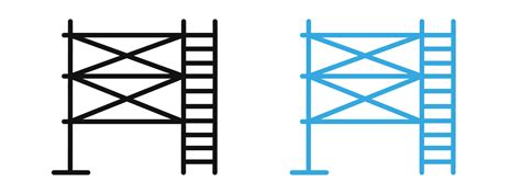 Scaffolding Graphic Representing Construction And Building Support