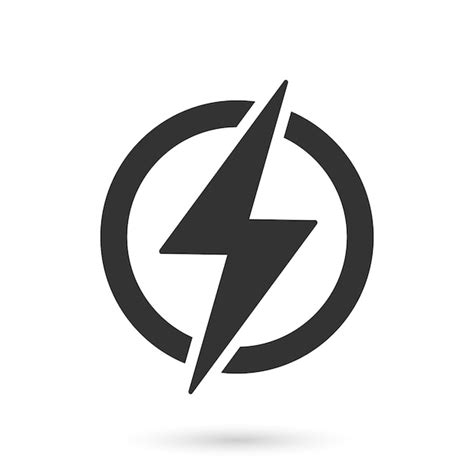 Premium Vector Lightning Power Icon In Flat Style Energy Symbol Vector Illustration On