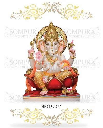 India White Marble Ganesha Moorti Size 1 Feet To 6 Feet At Rs 32000