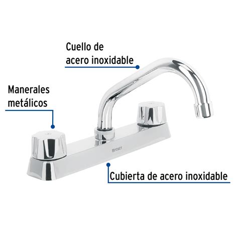 Mezcladora Corta 8 P Fregadero Manerales Hex Cart Cerámico Foset Color Gris Coppel