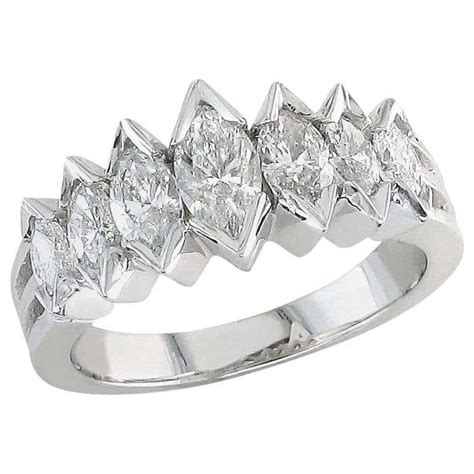 1950s Wedding Band With Marquise Diamond Cut Ring For Sale At 1stdibs