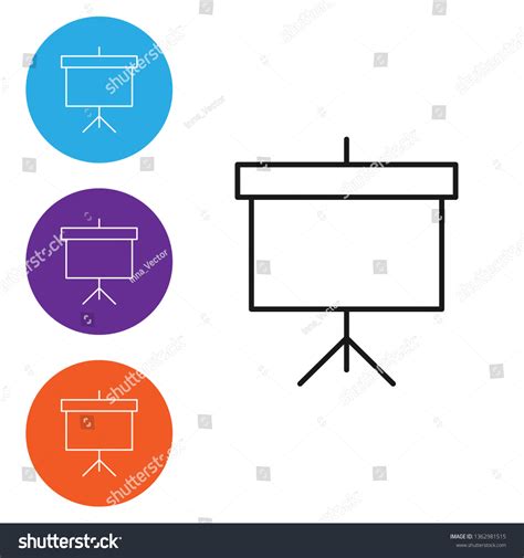 Liner Illustration Four Styles Projection Portable Stock Vector