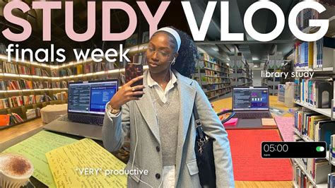 Study Vlog📚finals Week Waking Up At 5am Late Night Study Most
