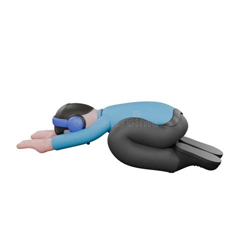 A Male Radio Announcer Sits On His Knees His Body Bent Forward Stock Photo Illustration Of