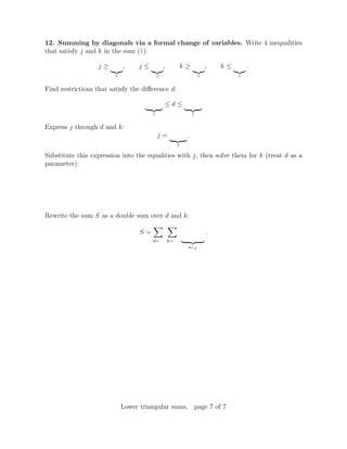 Lower Triangular Sums 1 PDF