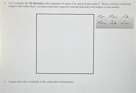 Solved 4 Lets Compare The Δe Kj Mol Of The Formation Of