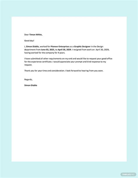 Free Request Letter For Certificate Template Google Docs Word Artofit