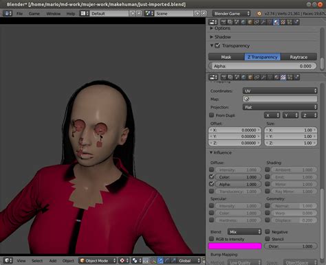 SOLVED MakeHuman Model Faces Rendering Wrong In BGE Game Engine