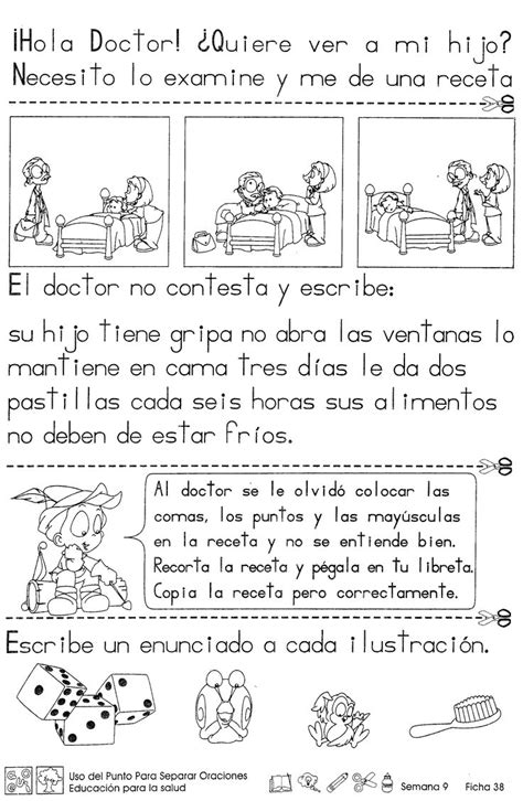 Uso Del Punto Para Separar Oraciones Educación Para La Salud 2do Grado
