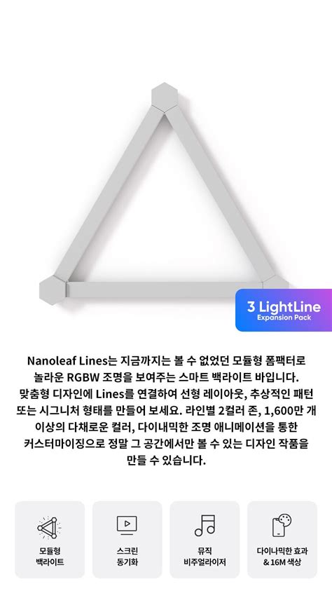 나노리프 Lines 3 Pack 인테리어 추가 라인 확장팩 감도 깊은 취향 셀렉트샵 29cm