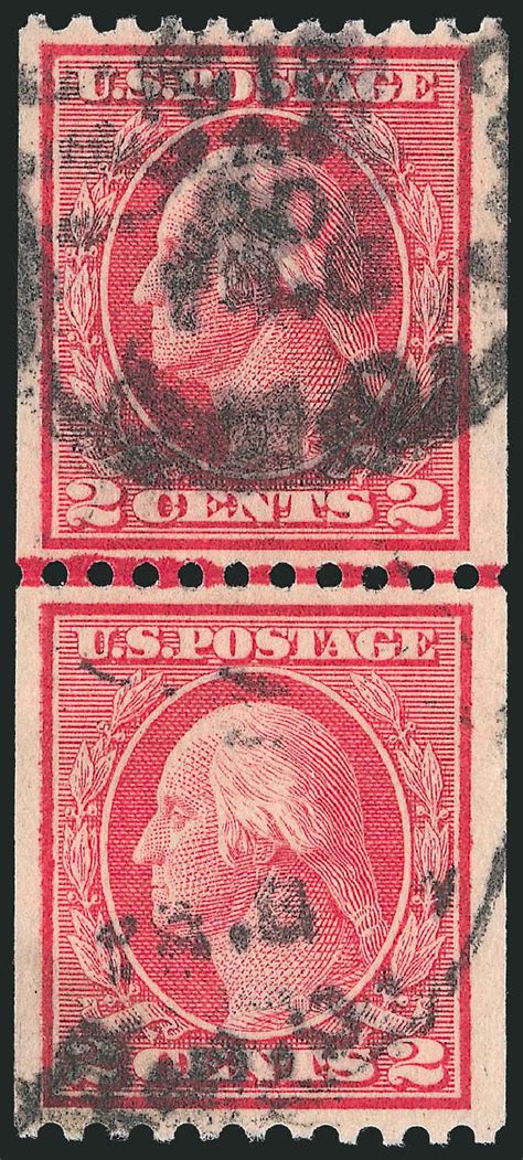 US Stamp Value Scott C Washington Coil Perf Horizontally