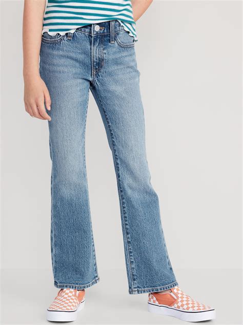 Mid Rise Built In Tough Boot Cut Jeans For Girls Old Navy