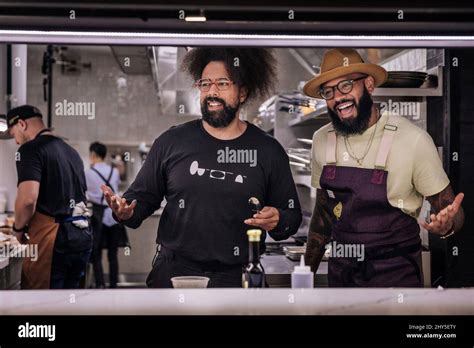 Fast Foodies From Left Reggie Watts Chef Justin Sutherland Reggie