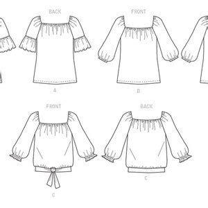 Misses Tops Butterick Sewing Pattern B6766 Etsy