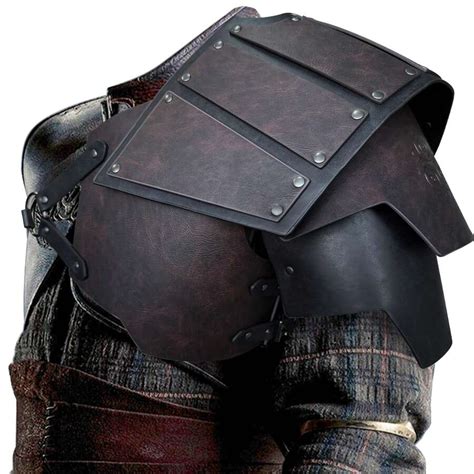 Viking Faux Leather Single Pauldron Shoulder Armor Retro Medieval