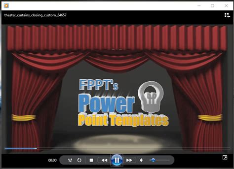Curtains Closing Video In Powerpoint Fppt