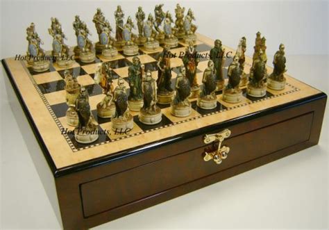 Skeleton Slayer Set Gothic Skull Chess Men Pieces New Ebay