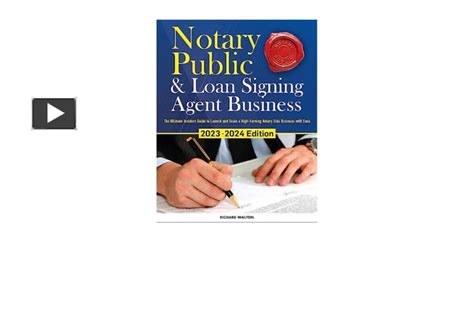 Pdf Download Notary Public And Loan Signing Agent Business The