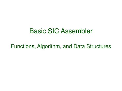 Ppt Assemblers Powerpoint Presentation Free Download Id611466