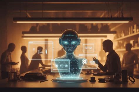 Ai Powered Design Workspace The Fusion Of Technology And Creativity Stock Illustration