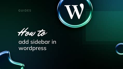 how to add a sidebar in wordpress 10web