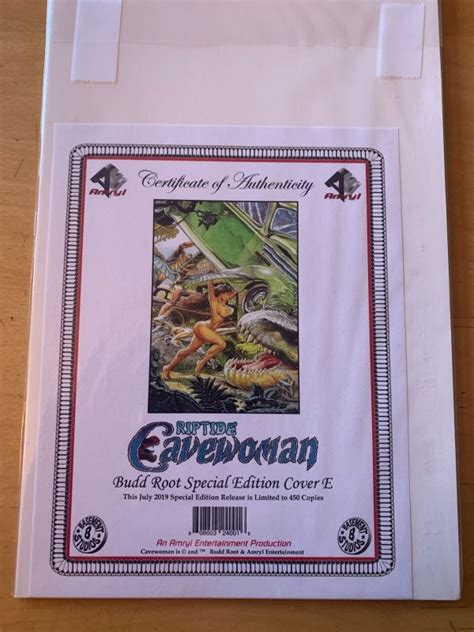 Cavewoman Riptide Budd Root Risque Cover E Limited To 450 With Coa