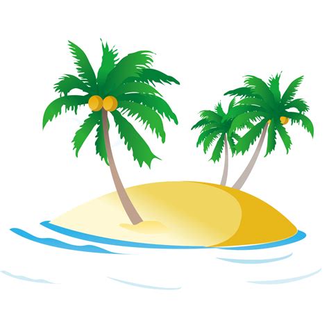 Sea Ocean Royalty Free Clip Art Beach Coconut Tree Png Download