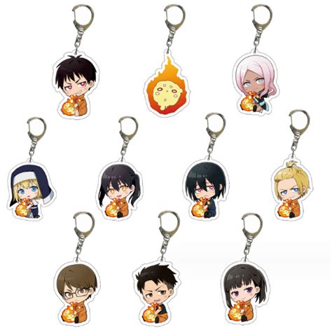 พวงกุญแจอะคริลิค จี้การ์ตูนอนิเมะ Flame Fire Brigade Sen Luo Sun Lower Ring Guda Shopee Thailand
