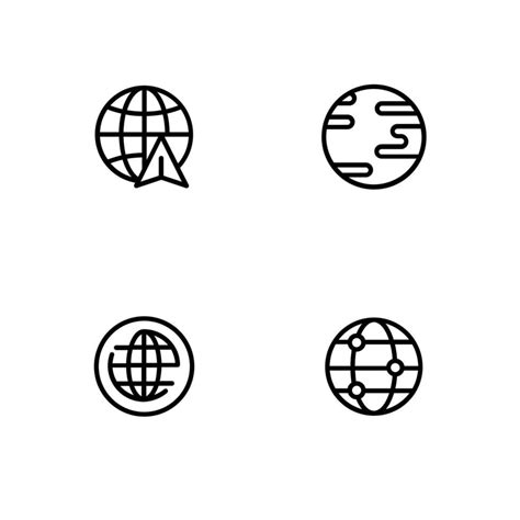 Globe Icon Set Internet Icon Set Vector Logo Illustration 29821903 Vector Art At Vecteezy