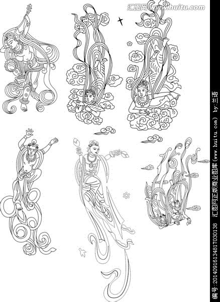 敦煌 飞天 仙女 花瓣网