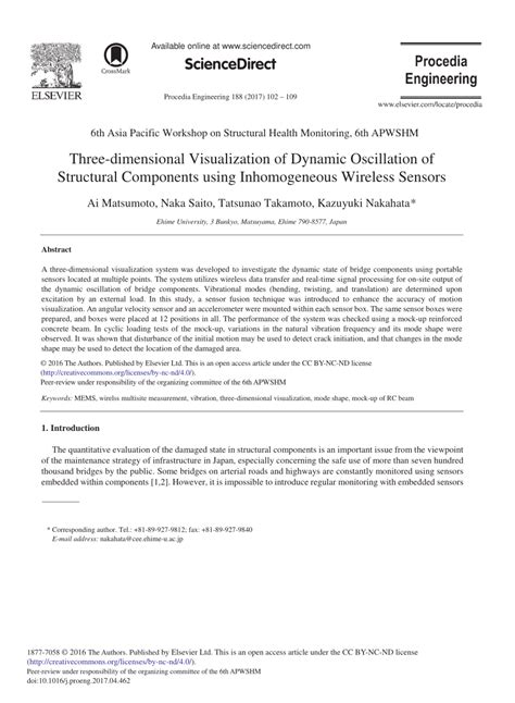Pdf Three Dimensional Visualization Of Dynamic Oscillation Of Structural Components Using